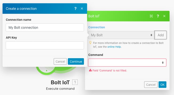 Alarm clock using Bolt WiFi module
