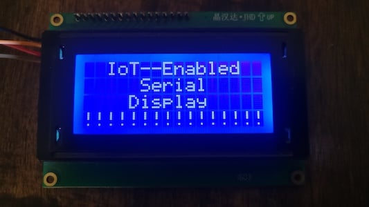 IoT-Enabled Serial LCD Display